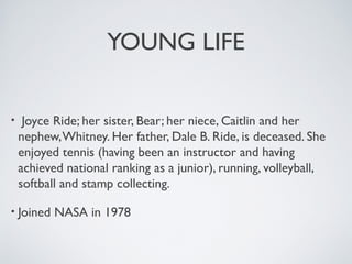 Sally Ride | PPT | Science