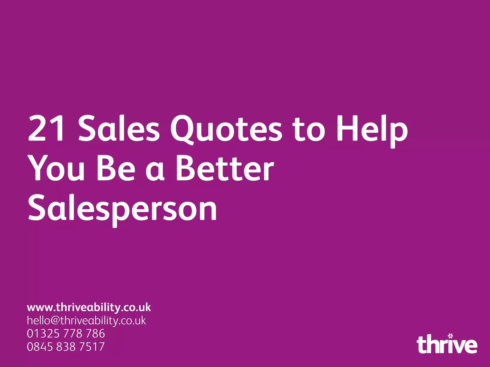 21 Sales Quotes to Help You Be a Better Salesperson | PDF