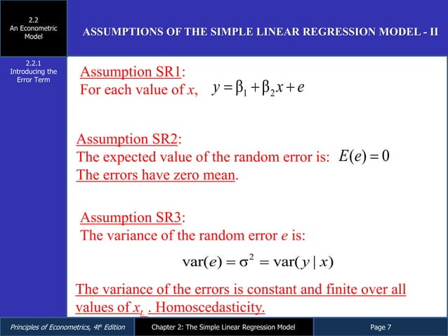 2 1 Simple Linear Regression Model 1 Pptx
