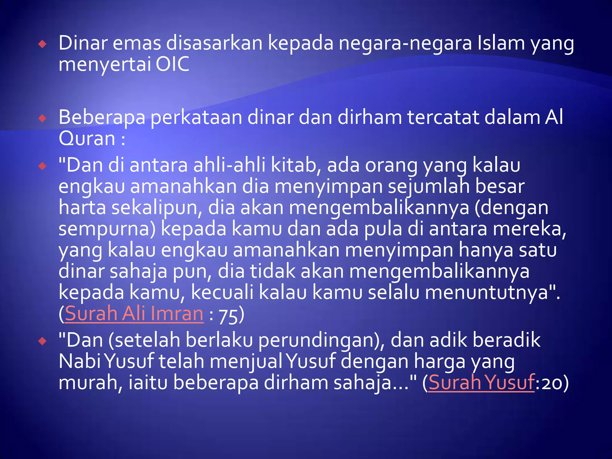 Sistem Matawang Dinar Emas | PPTX