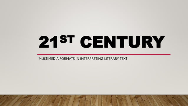 21st century multimedia formats in interfering literary text | PPTX ...