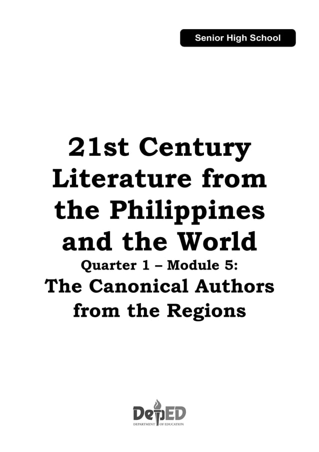 21st-Century-Lit-SHS_Q1_Mod5_The-Canonical-Authors-from-Regions ...