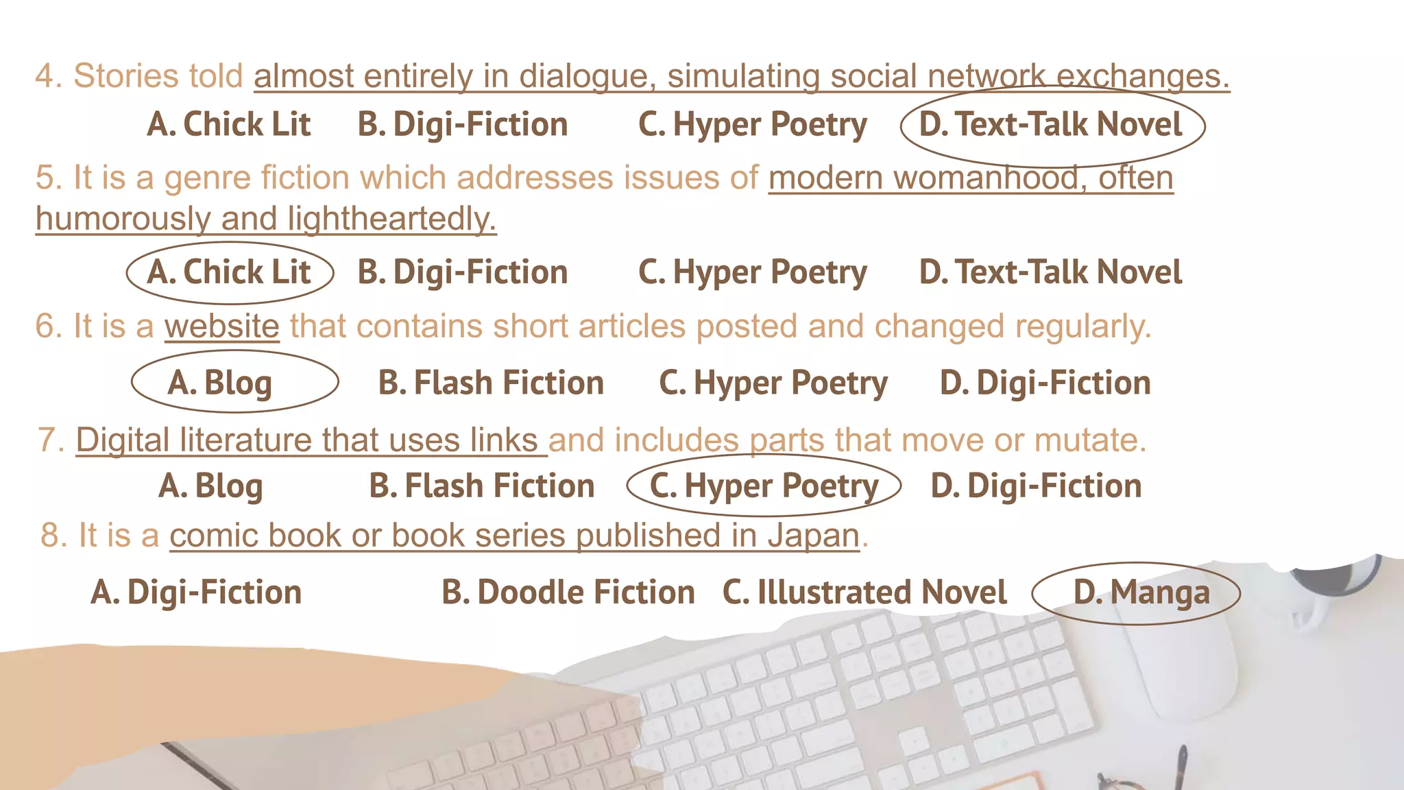 21st - Coventional and 21st Century Genres [Autosaved].pptx