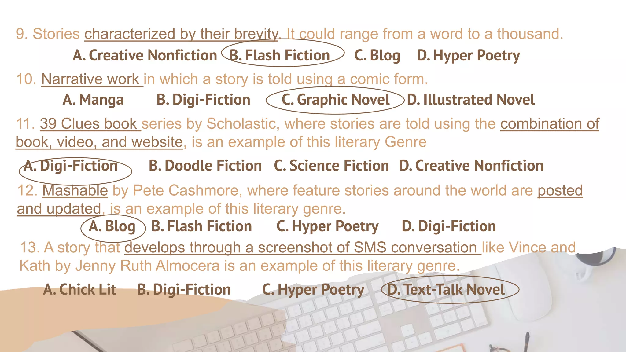 21st - Coventional and 21st Century Genres [Autosaved].pptx