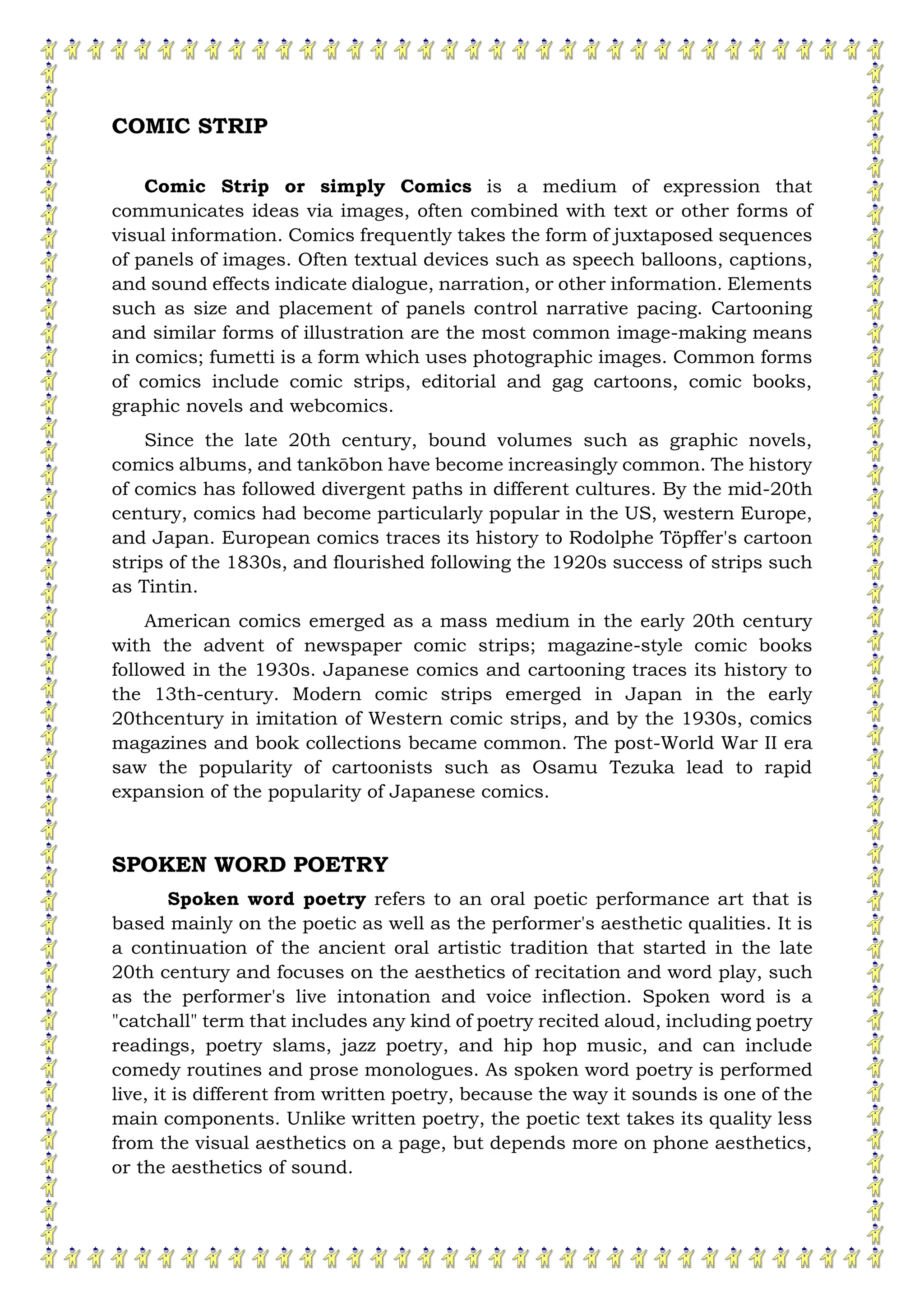 Literary Genres and their Elements, and Structures and Traditions from ...