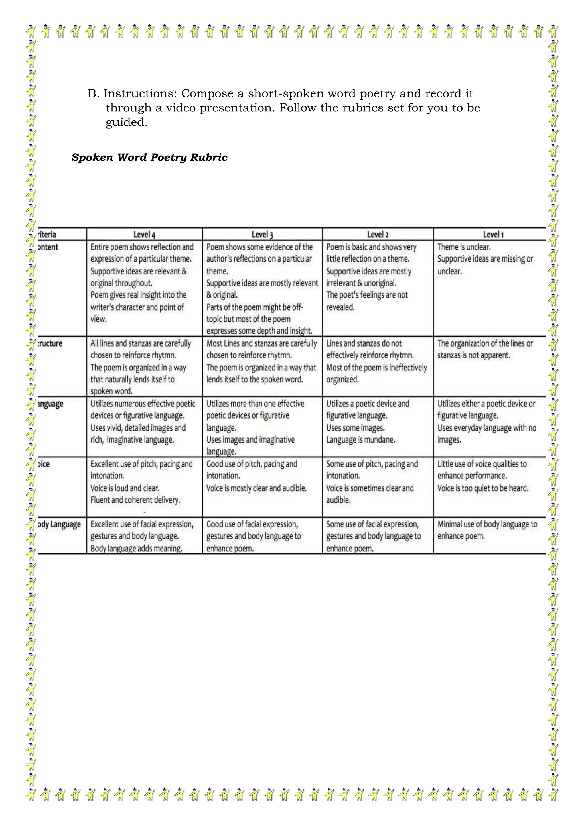 Literary Genres and their Elements, and Structures and Traditions from ...