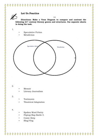 Literary Genres and their Elements, and Structures and Traditions from ...