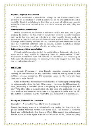 Literary Genres and their Elements, and Structures and Traditions from ...