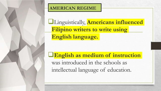 21st - Week 3 (AMERICAN and JAPANESE REGIME ).pptx | Poetry | Books and Literature