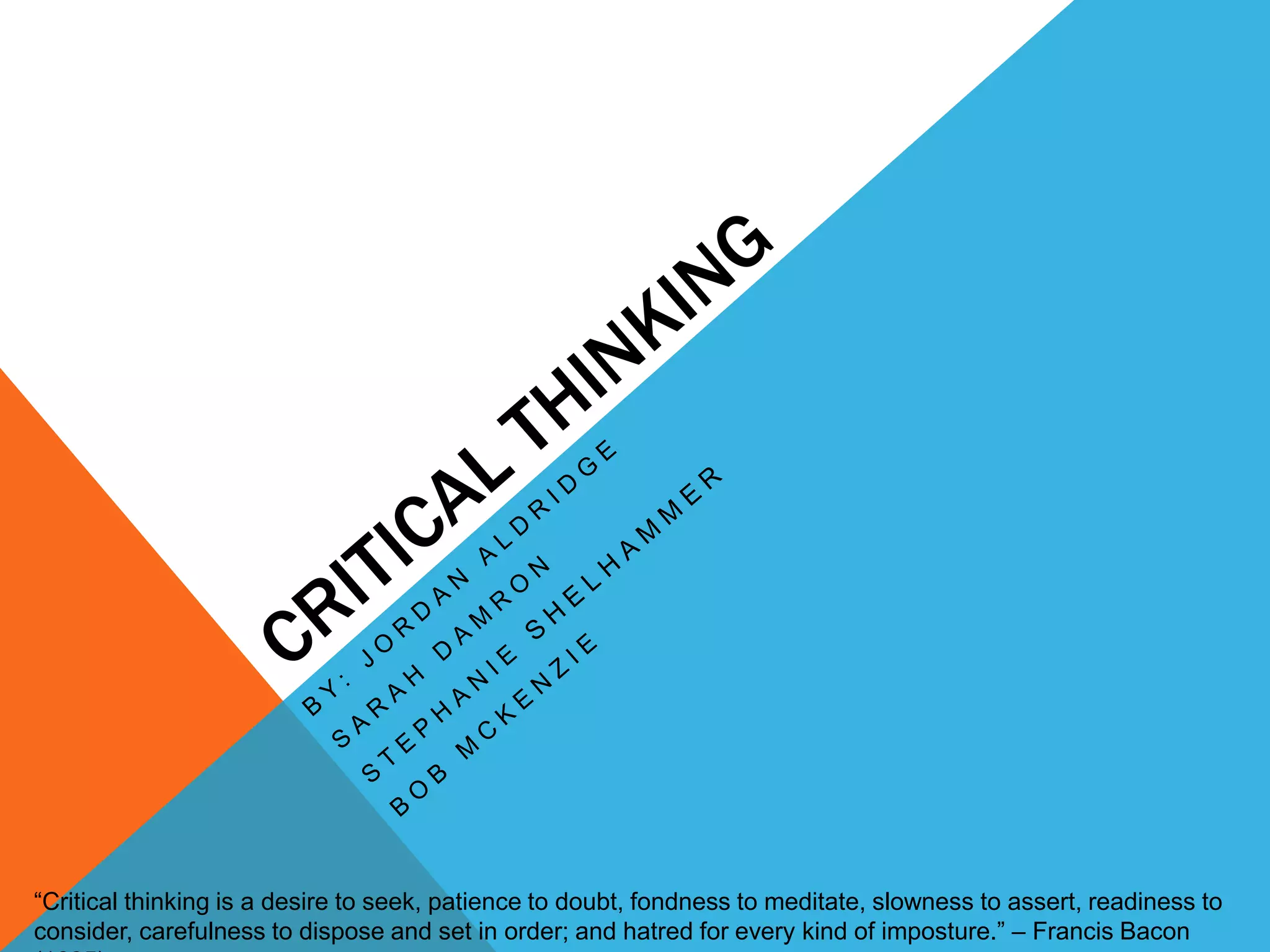 critical thinking | PPT