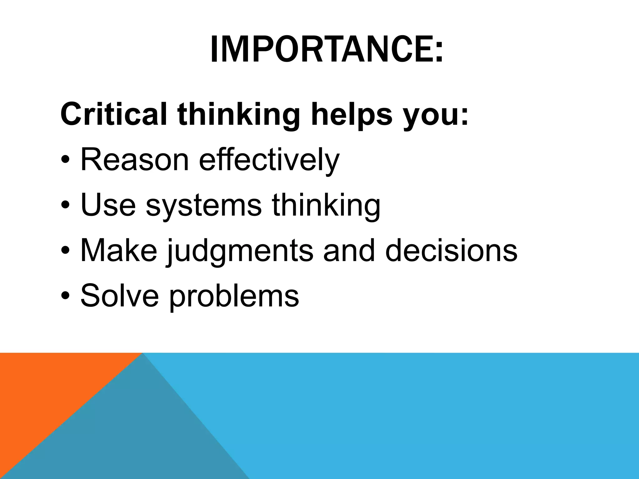 critical thinking | PPT
