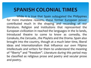 pre-colonial text and spanish colonial text | PPT
