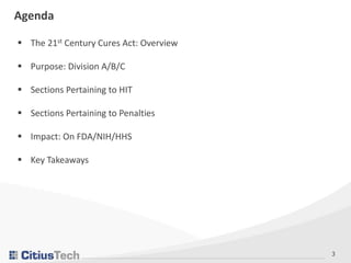 21st Century Act and its Impact on Healthcare IT | PPTX