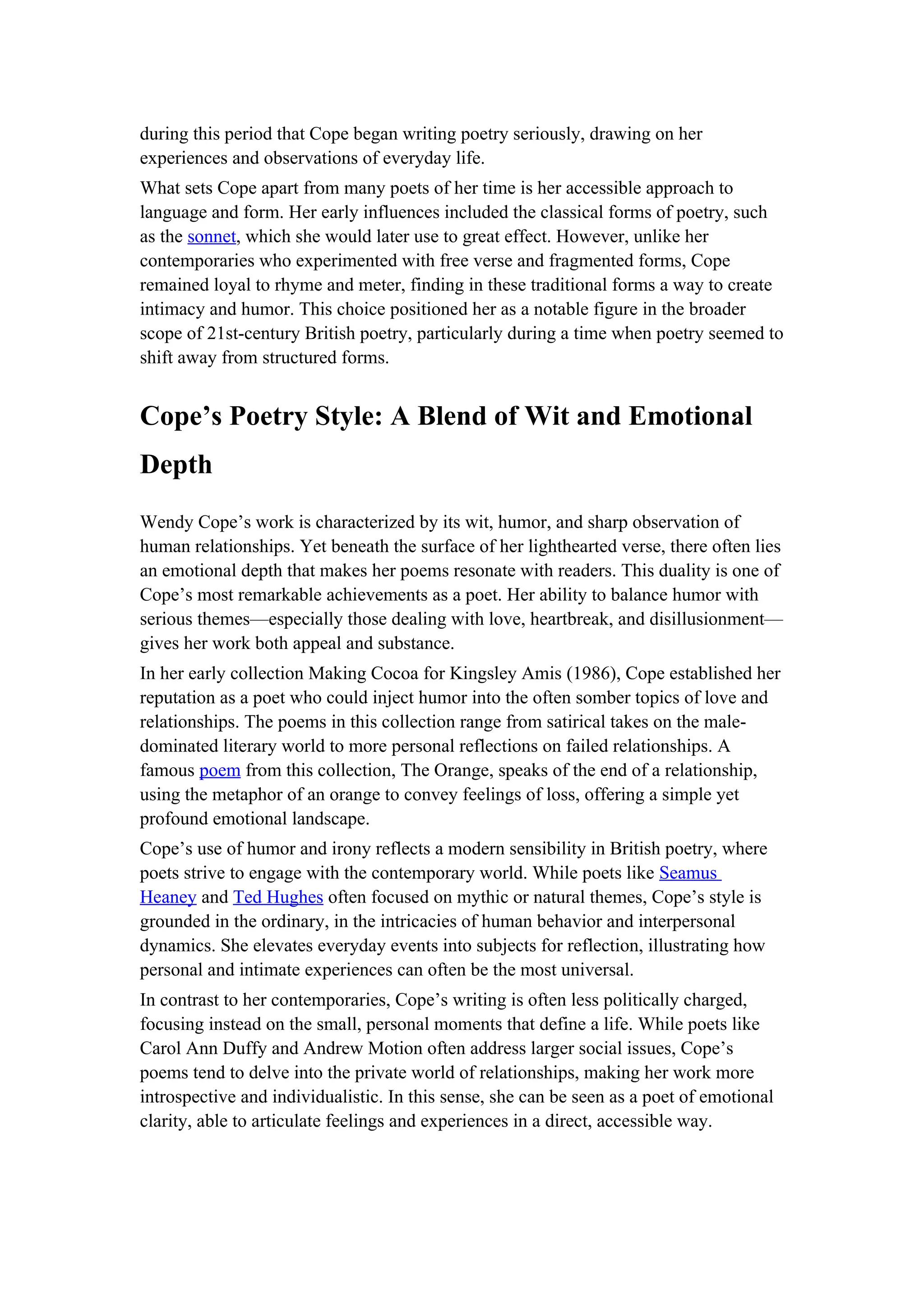 21st Century British Poet Wendy Cope.docx