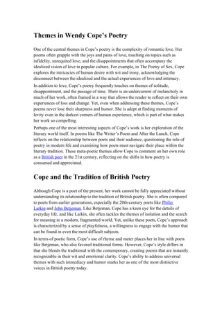 21st Century British Poet Wendy Cope.docx