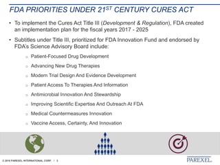 FDA Initiatives Under The 21st Century Cures Act | PPTX | Pharmaceutical Industry | Industries