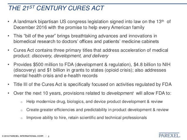 FDA Initiatives Under The 21st Century Cures Act