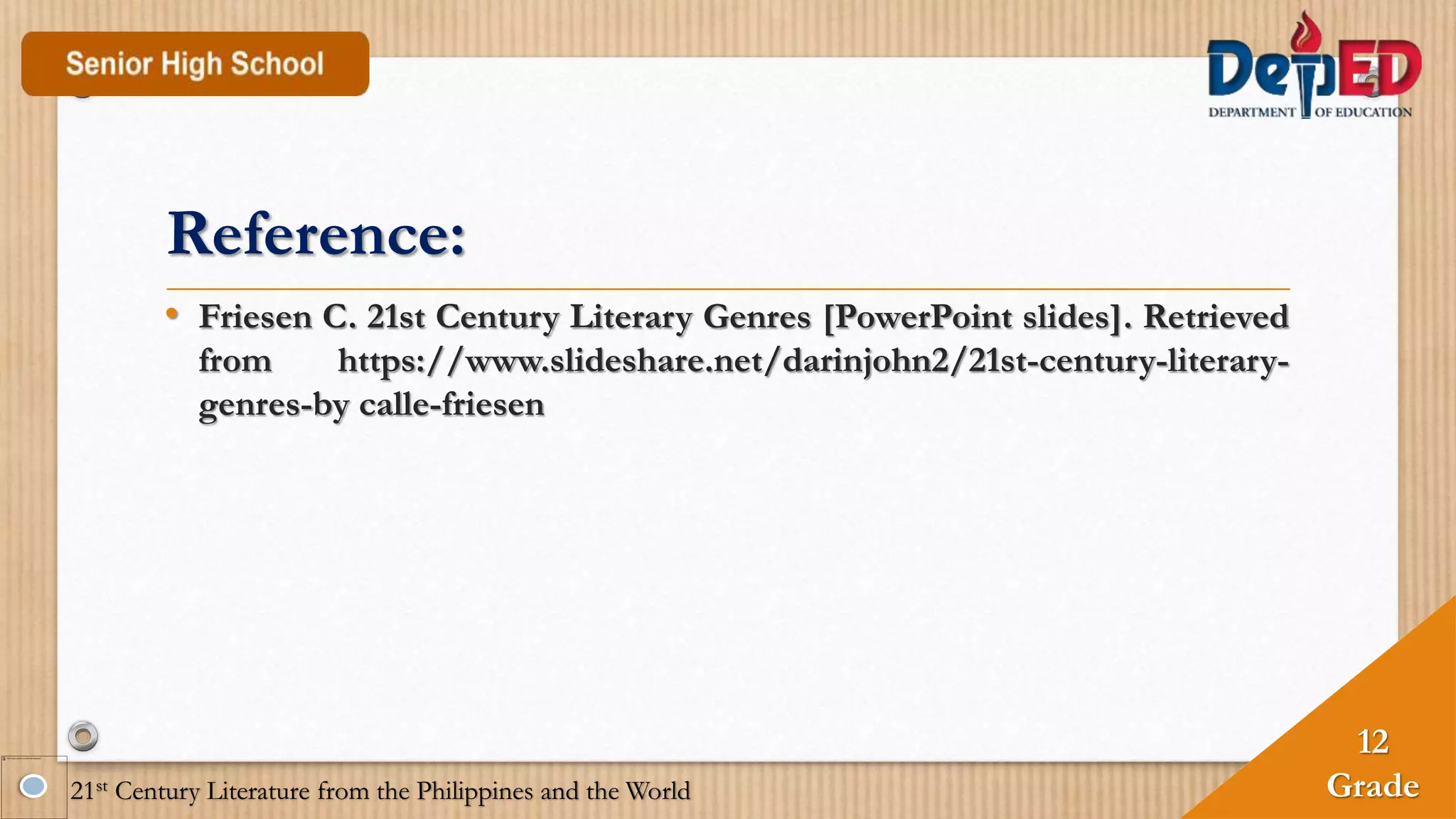 21st CENTURY LITERARY GENRES.pptx