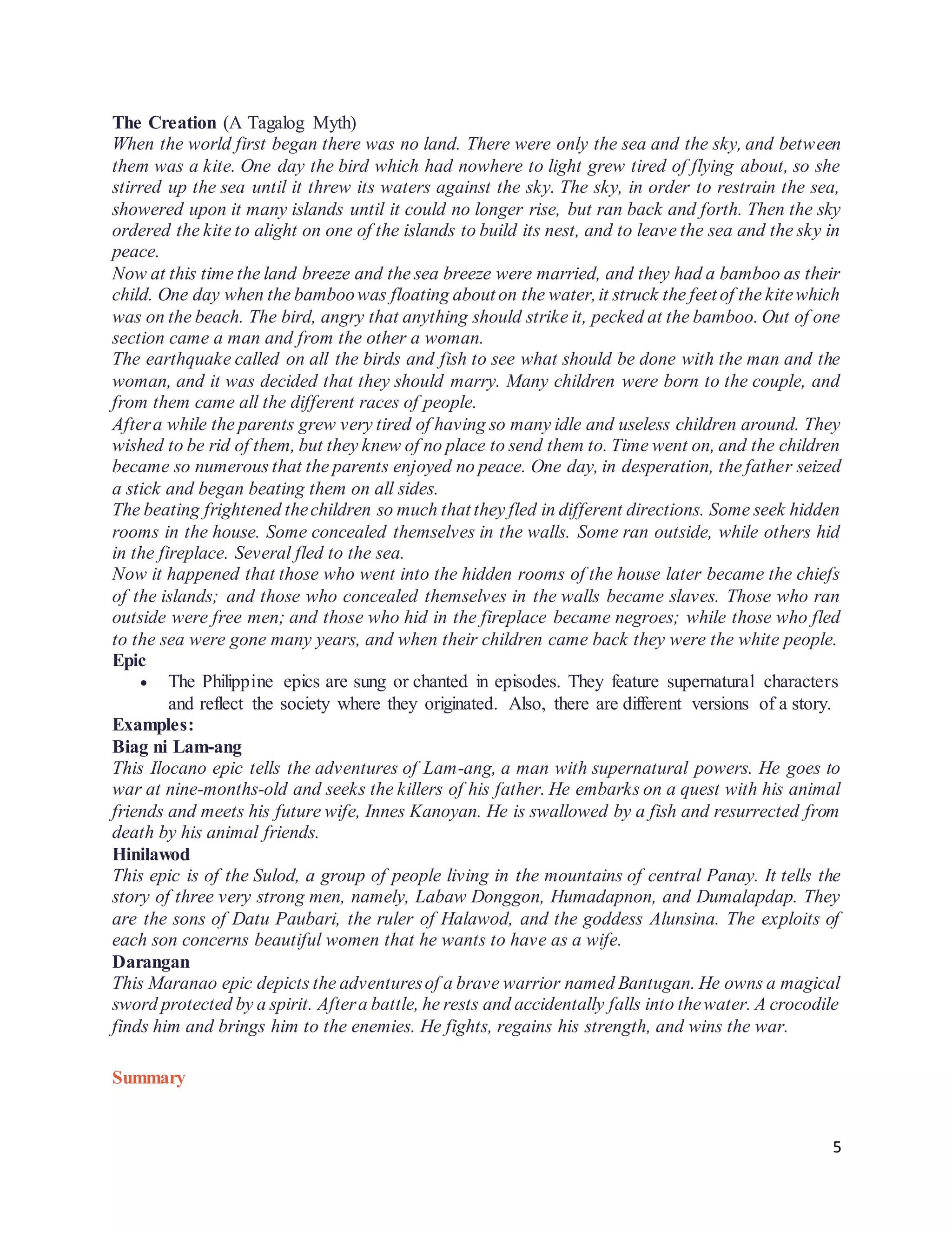 21st century literature from the philippines and the world | DOCX