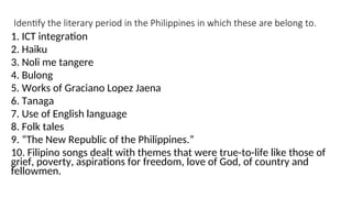 21st Century Literature from the Philippines and the World QUARTER 1 ...