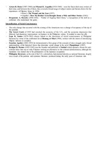 Handouts for Periods in the Philippine Literary History | DOCX