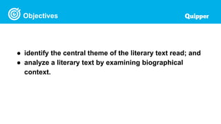 21st Century Literature_Unit 1_Lesson 1_Literary Reading Through a ...