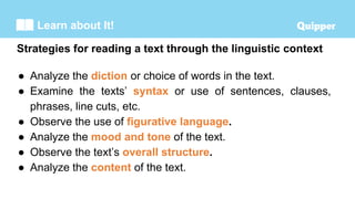 21st Century Literature_Unit 1_Lesson 3_Literary Reading Through a Linguistic Context.pptx