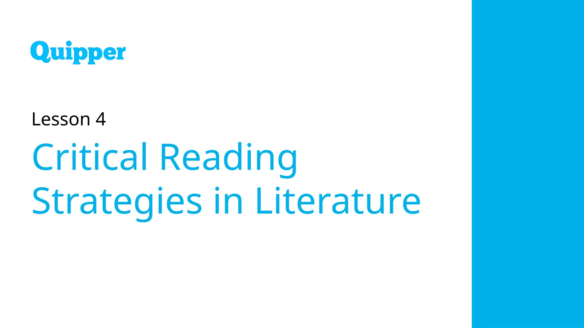 21st_Century_Literature_Unit_1_Lesson_4_Critical_Reading_Strategies_in ...