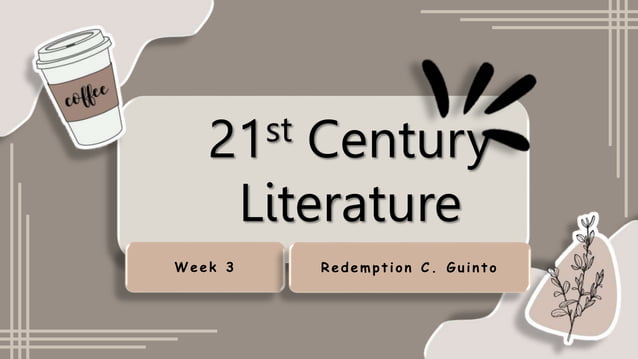21st Century Literature Week 3.pptx | Comics and Graphic Novels | Books ...