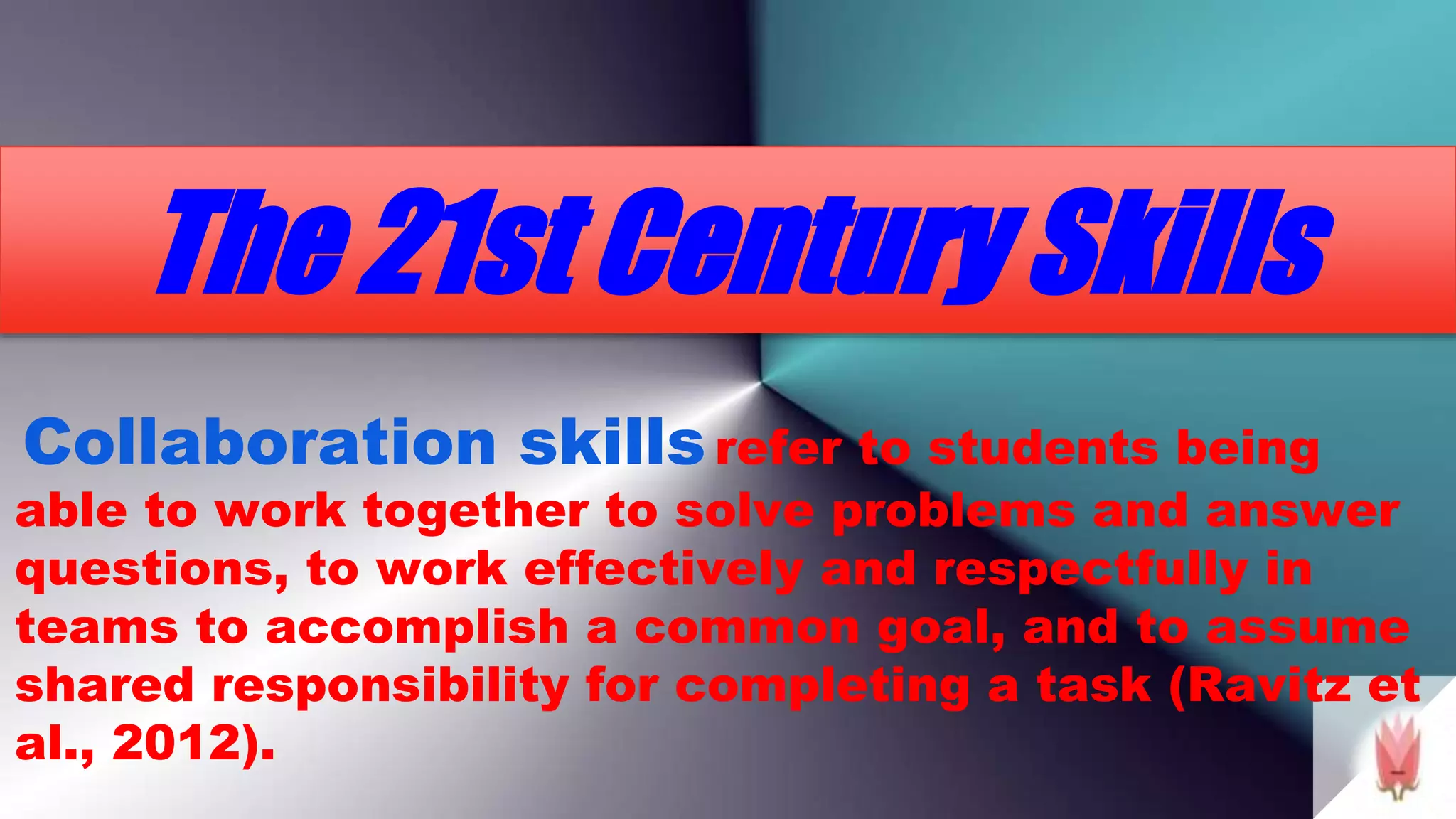 Promoting The Twenty First Century Skills Ppt