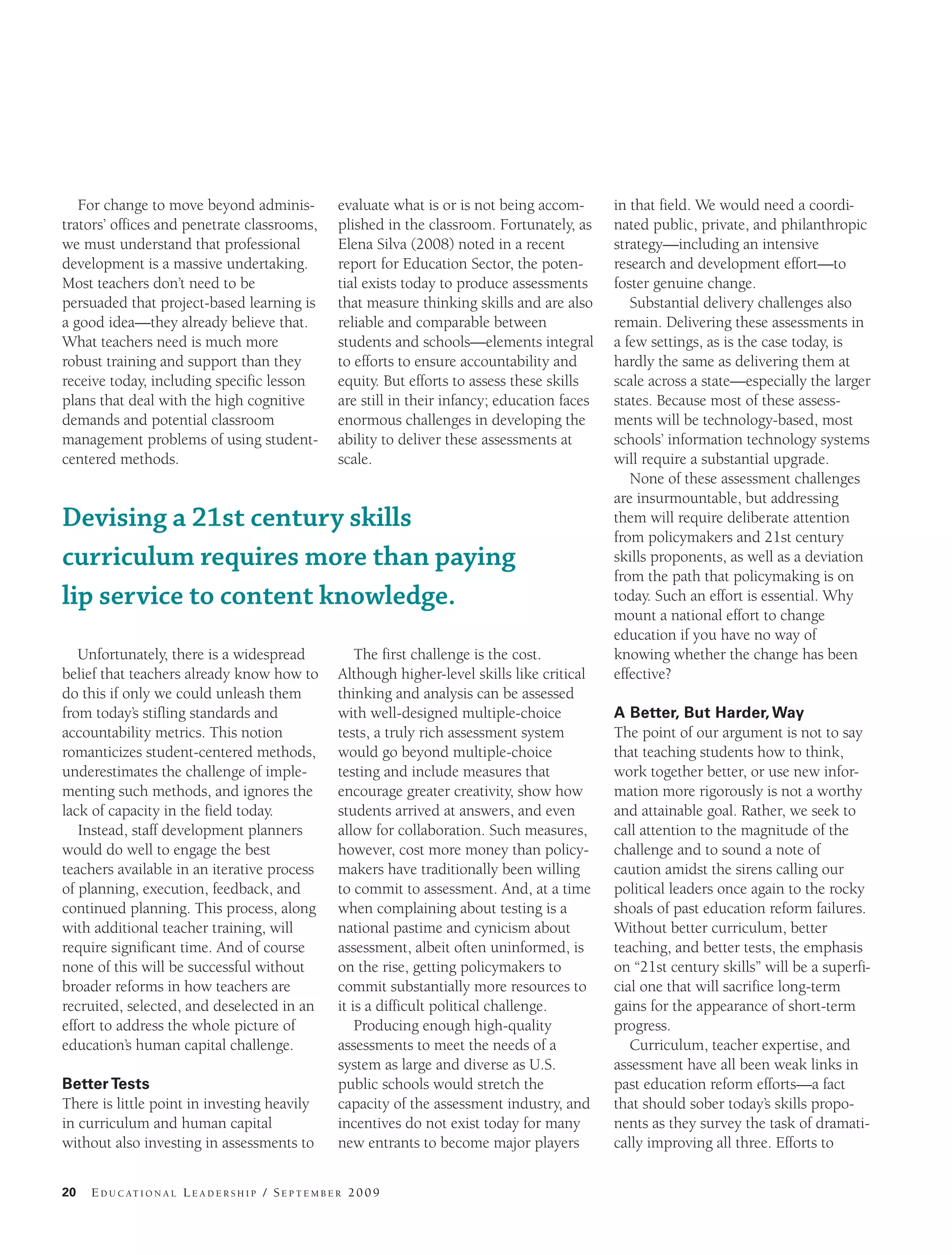 21st+century+skills+curriculum+teachers+assessment | PDF