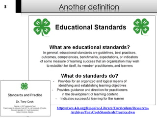 What are Educational Standards . . . and what do they have to do with ...