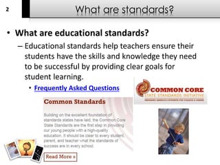 What are Educational Standards . . . and what do they have to do with ...
