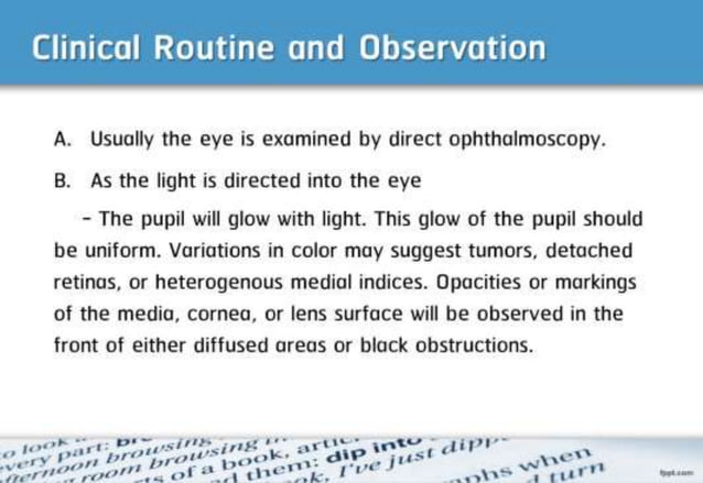 21 step-Diagnosis Procedure Refraction | PPTX