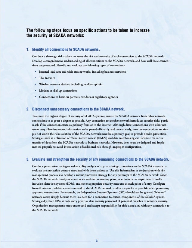 Steps to Improve Cyber Security of SCADA Networks by U.S. Department of Energy | PDF