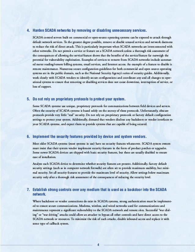 Steps To Improve Cyber Security Of Scada Networks By U S Department Of Energy Pdf