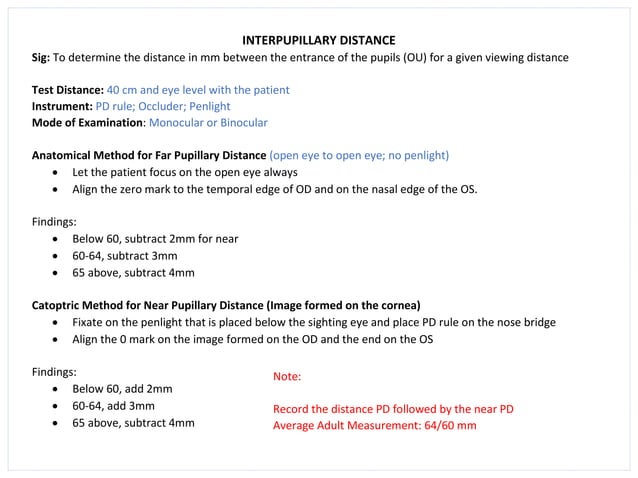 21 STEPS with PRELIMINARY TESTS Optometry | PDF