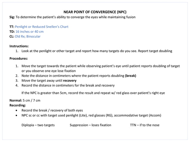 21 STEPS with PRELIMINARY TESTS Optometry | PDF