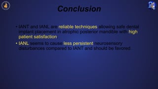 inferior alveolar nerve lateralization in severe atrophic mandible | PPTX
