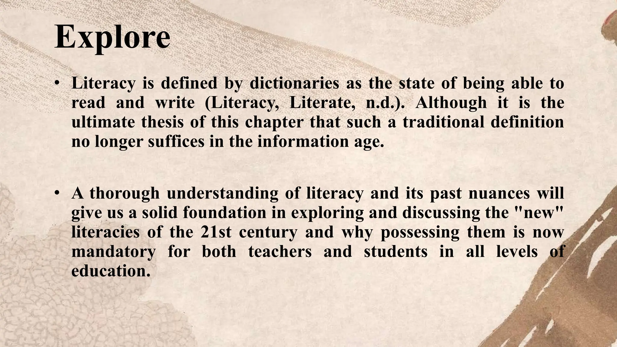 21ST CENTURY LITERACY FROM TRADITIONAL TO MODERN | PPTX