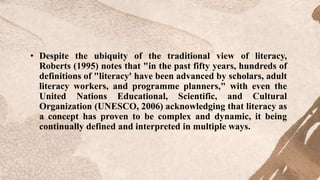 21ST CENTURY LITERACY FROM TRADITIONAL TO MODERN | PPTX