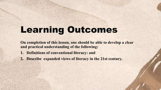 21ST CENTURY LITERACY FROM TRADITIONAL TO MODERN | PPTX