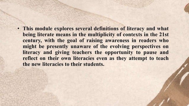 21ST CENTURY LITERACY FROM TRADITIONAL TO MODERN | PPTX