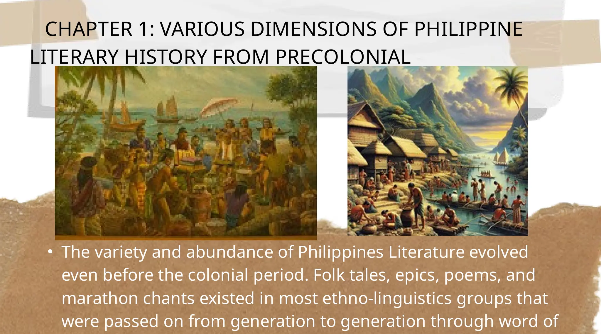 various dimensions of Philippine literary history from precolonial to contemporary | PPTX