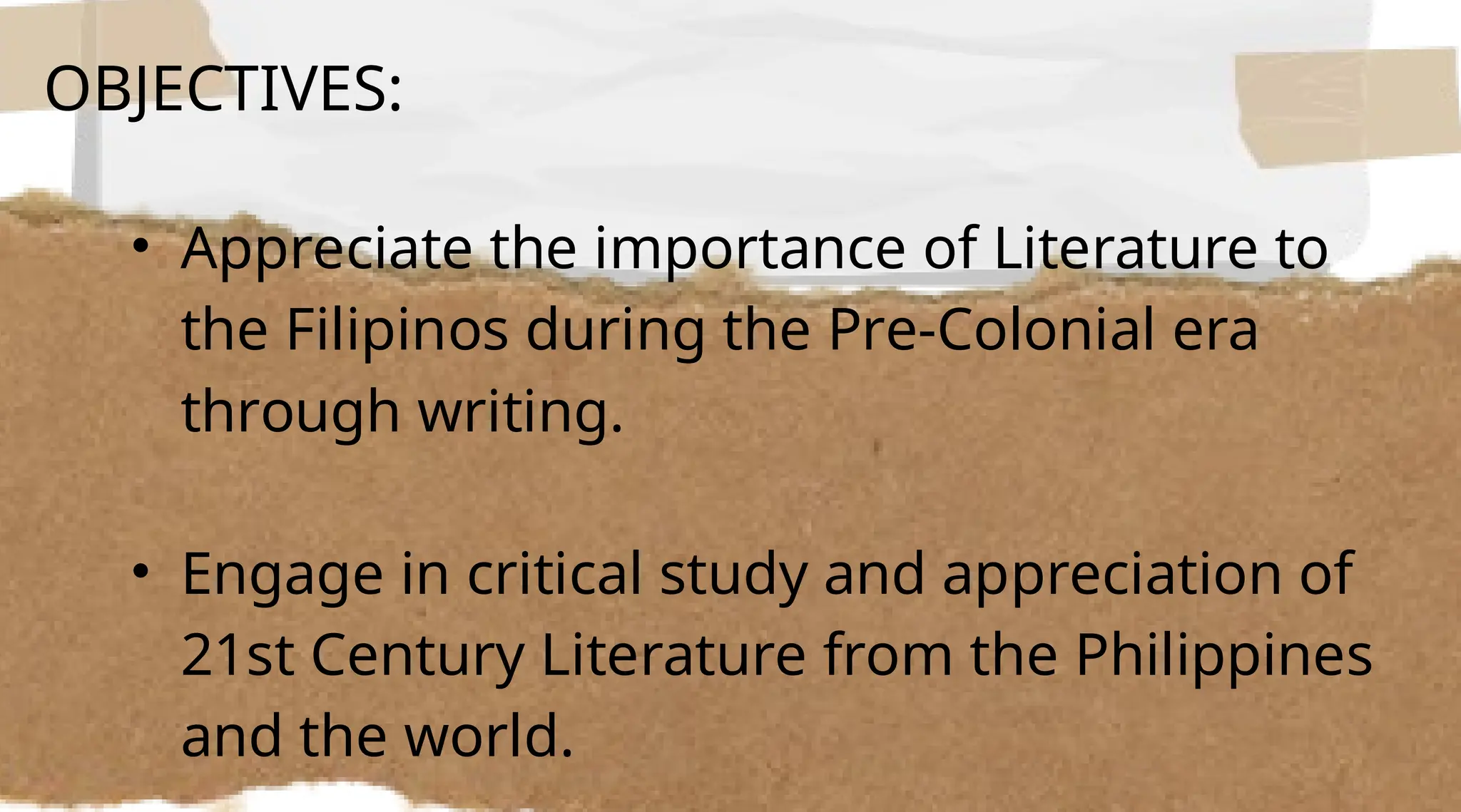 various dimensions of Philippine literary history from precolonial to contemporary | PPTX