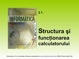 2 1 Structura Si Fuctionarea Calculatorului | PPT