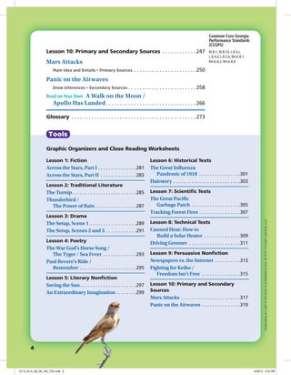 Georgia Common Core Support Coach, CCGPS Edition, Target: Reading ...