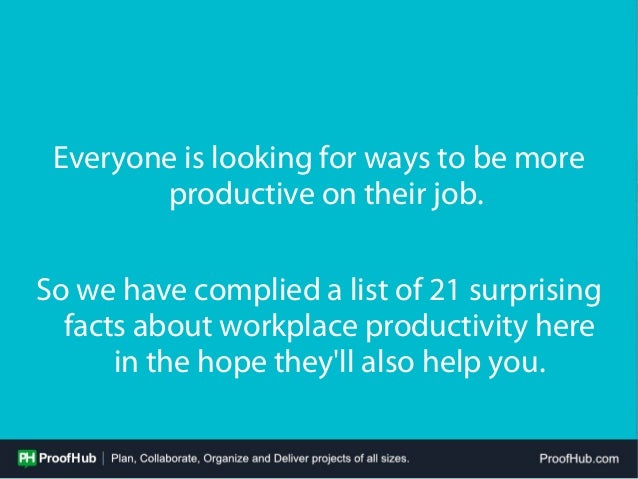 21 surprising facts about workplace productivity you must know