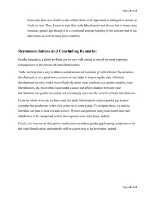 Gender and Trade | PDF