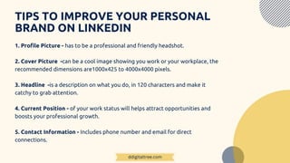 21 Tips for an Amazing LinkedIn Personal Brand.pptx